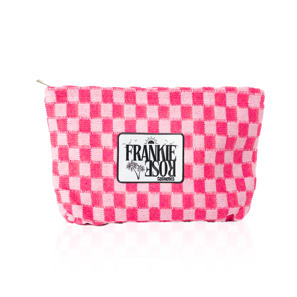 Large Pink Checkered Frankie Bag – Frankie Rose Cosmetics